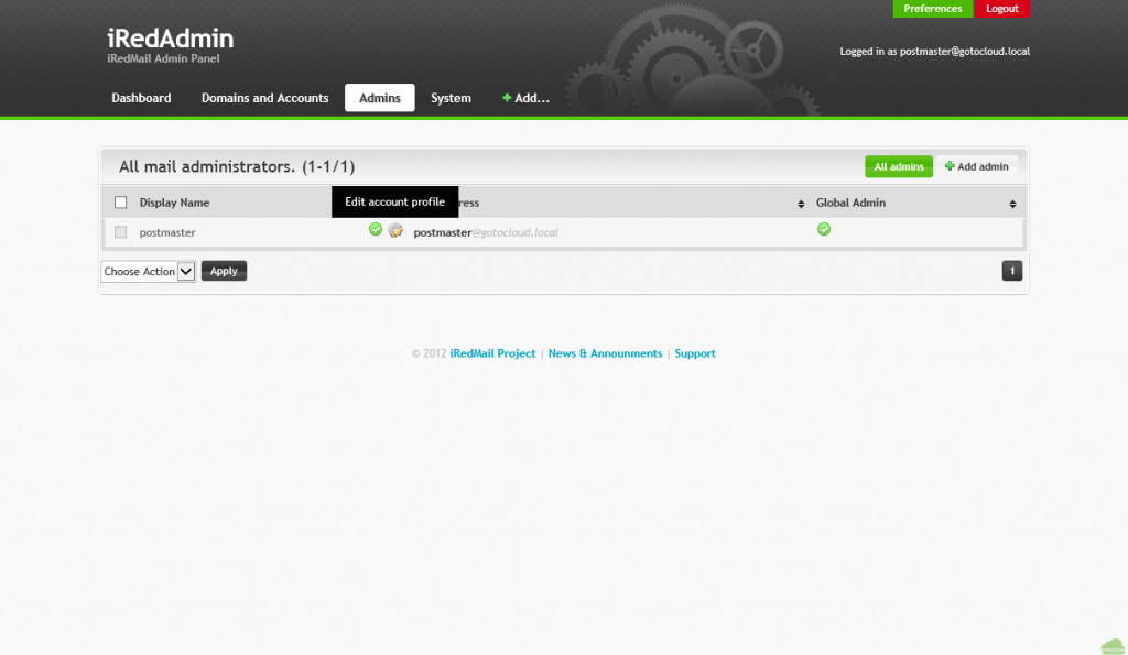 개인용 클라우드 – 2. 메일 서버 구성 – GotoCloud